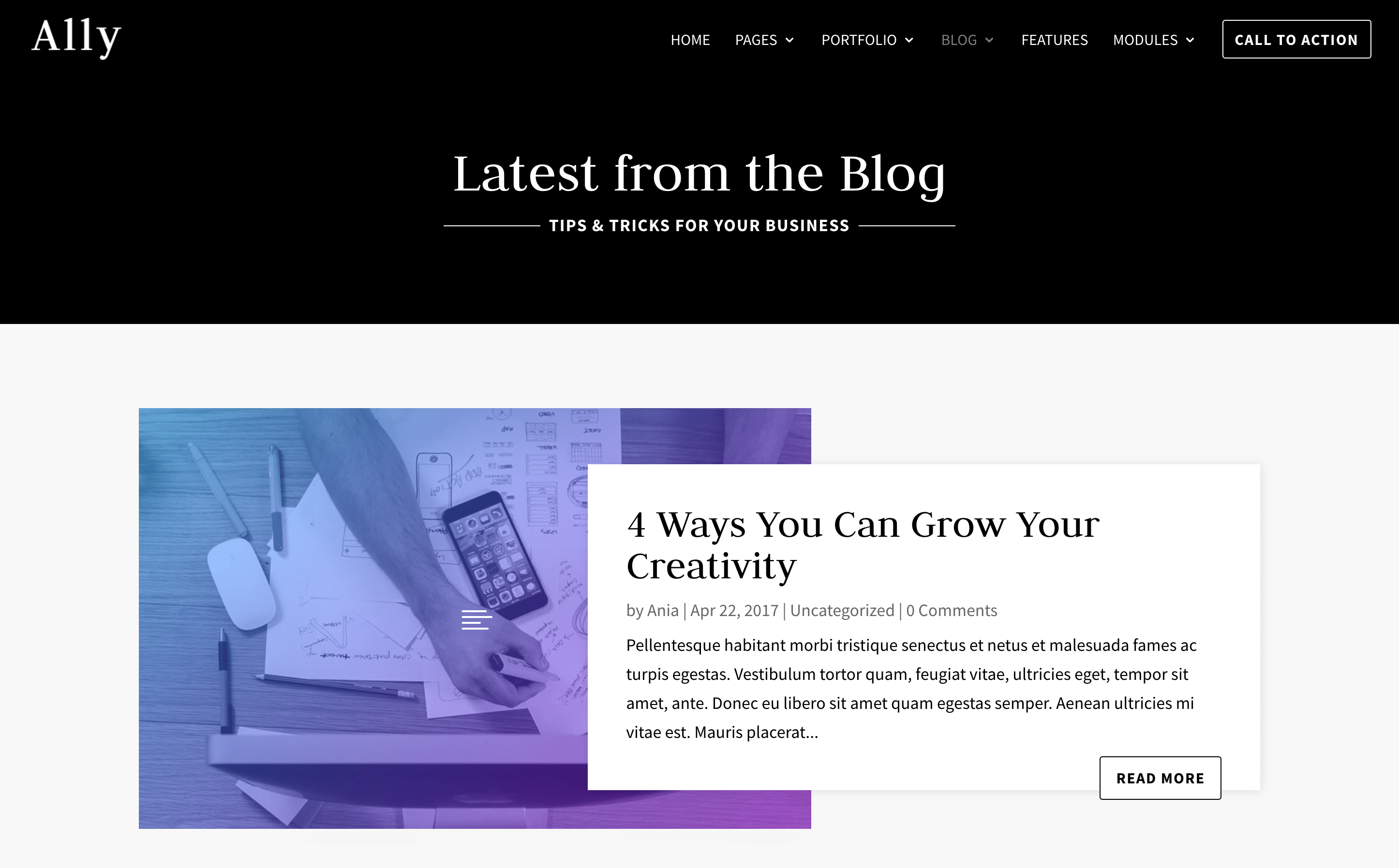 Ally - Multipurpose Divi Child Theme ~ Divi Lover