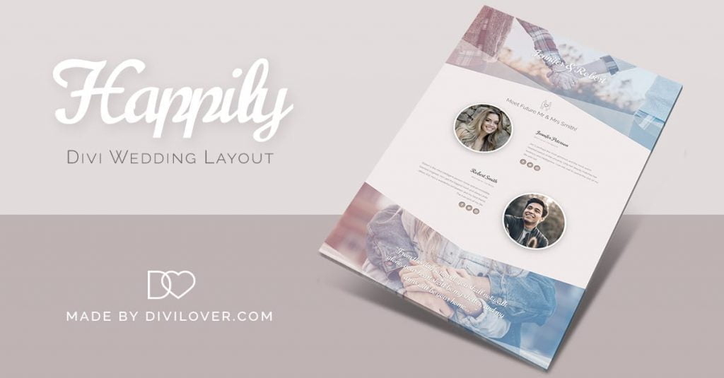 Happily: A Free Divi Wedding Page Layout ~ Divi Lover