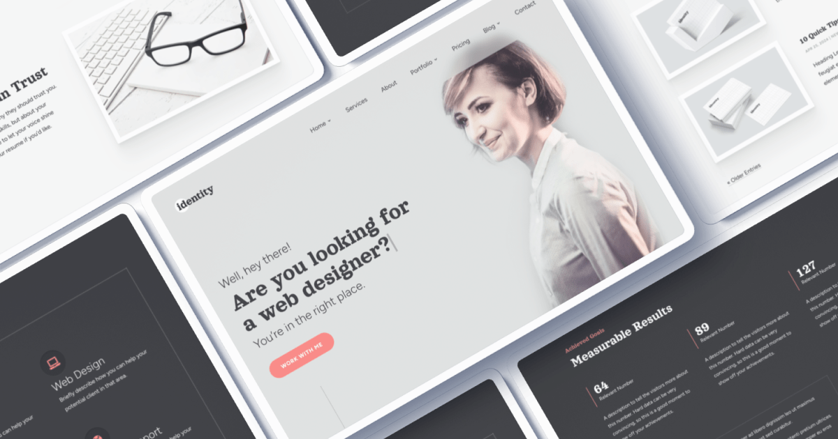 Identity ~ One-Page Portfolio Divi Child Theme by Divi Lover
